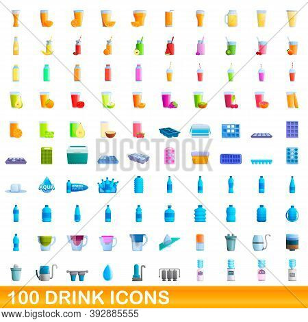 100 Drink Icons Set. Vector & Photo (Free Trial) | Bigstock