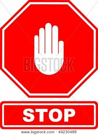 Stop Sign Hand Vector & Photo (Free Trial) | Bigstock