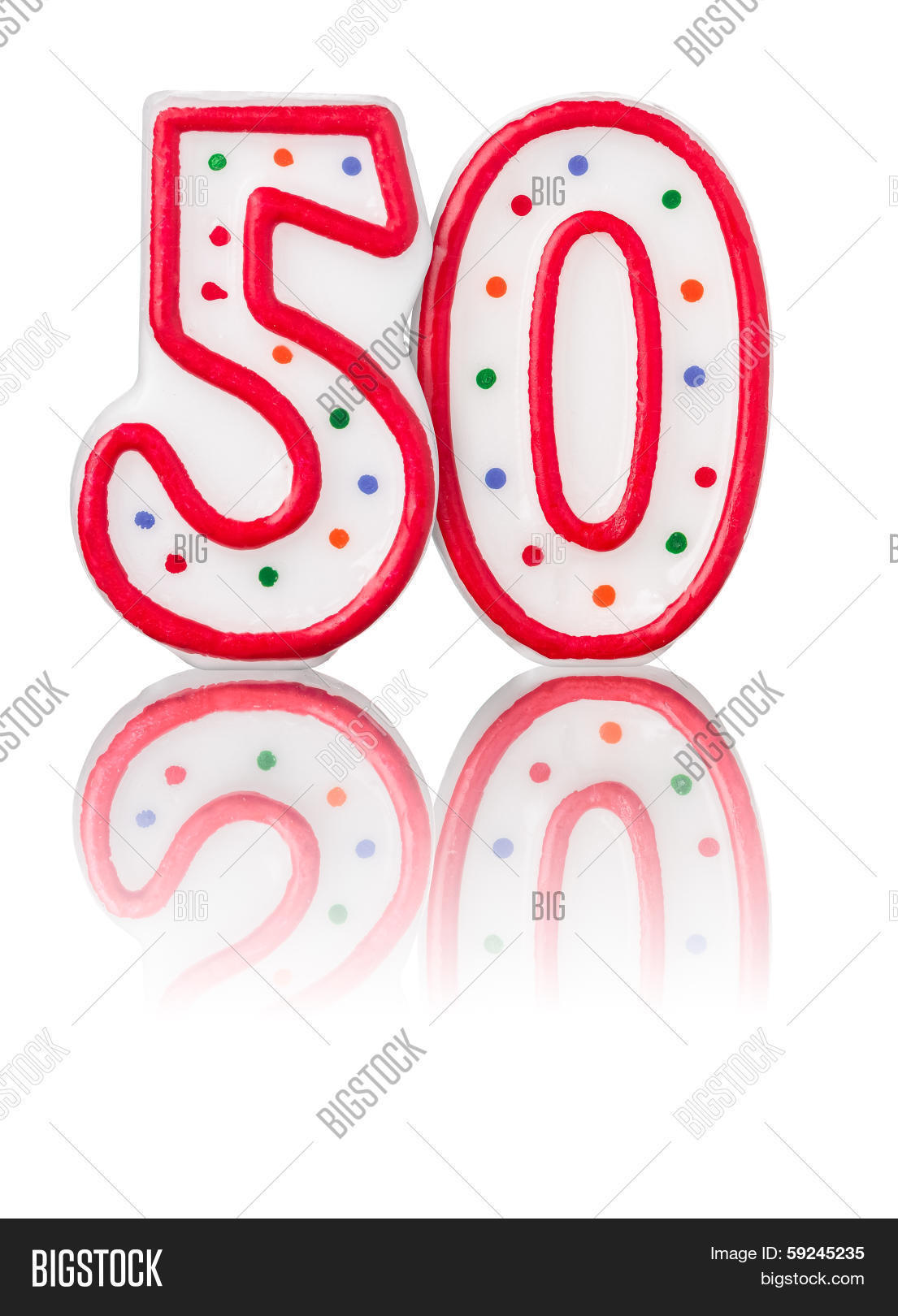 Red Number 50 On White Image & Photo (Free Trial) | Bigstock