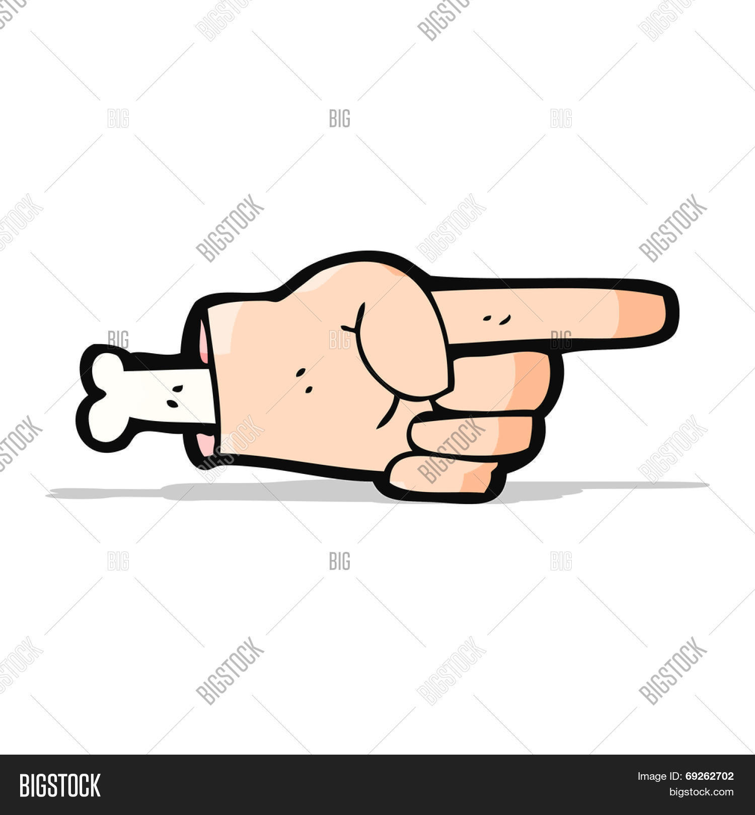 Cartoon Pointing Hand Vector & Photo (Free Trial) | Bigstock