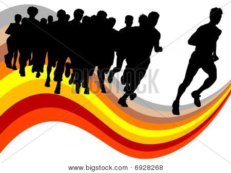 Crowd Running Vector & Photo (Free Trial) | Bigstock
