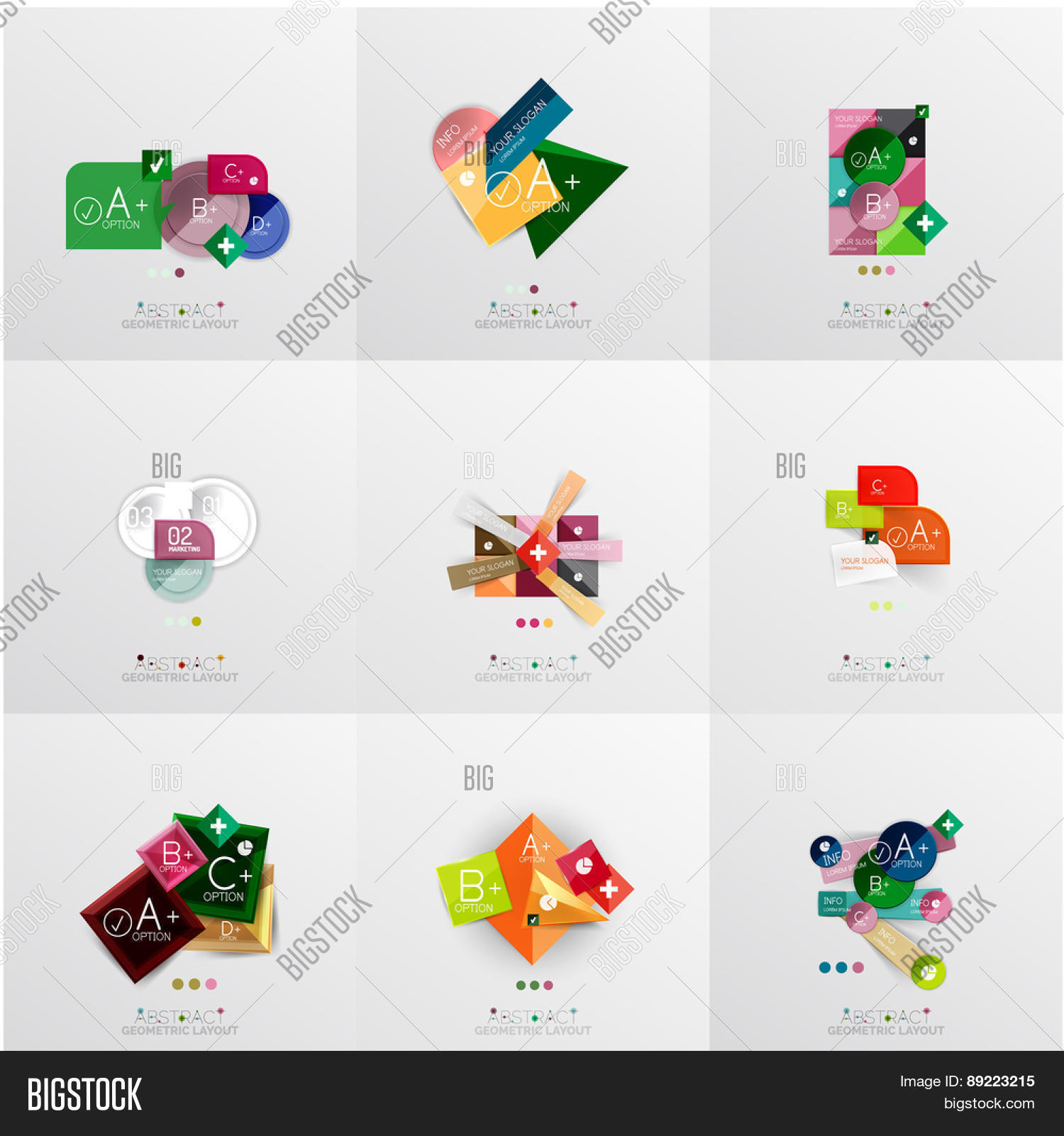 Set Paper Graphic Vector & Photo (Free Trial) | Bigstock