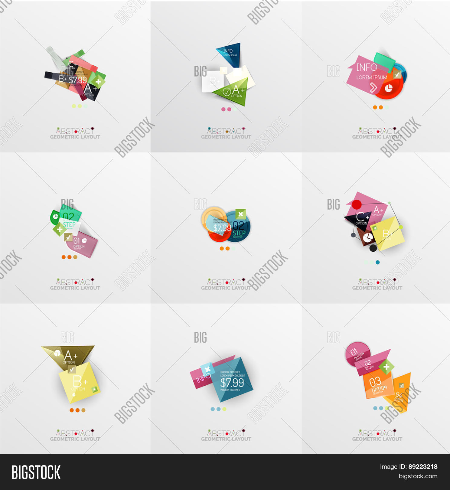 Set Paper Graphic Vector & Photo (Free Trial) | Bigstock
