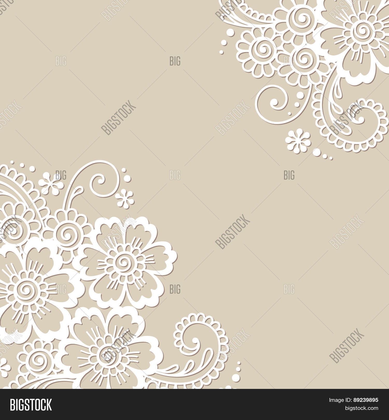 White Flower Corner, Vector & Photo (Free Trial) | Bigstock