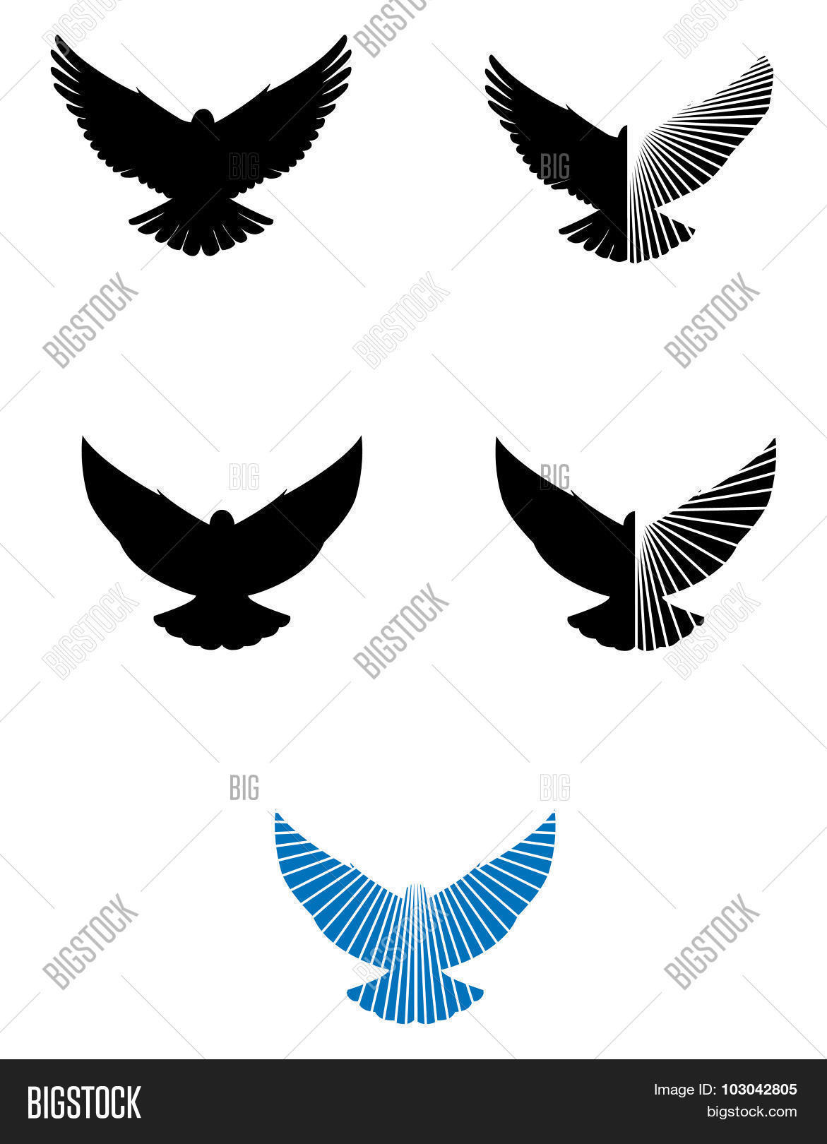 Bird Flight Logo Icon Vector & Photo (Free Trial) | Bigstock