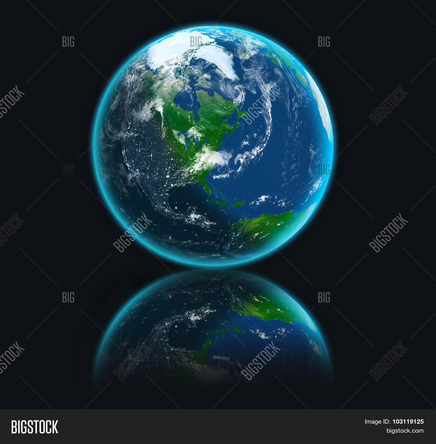 Earth Planet On Black Image & Photo (Free Trial) | Bigstock