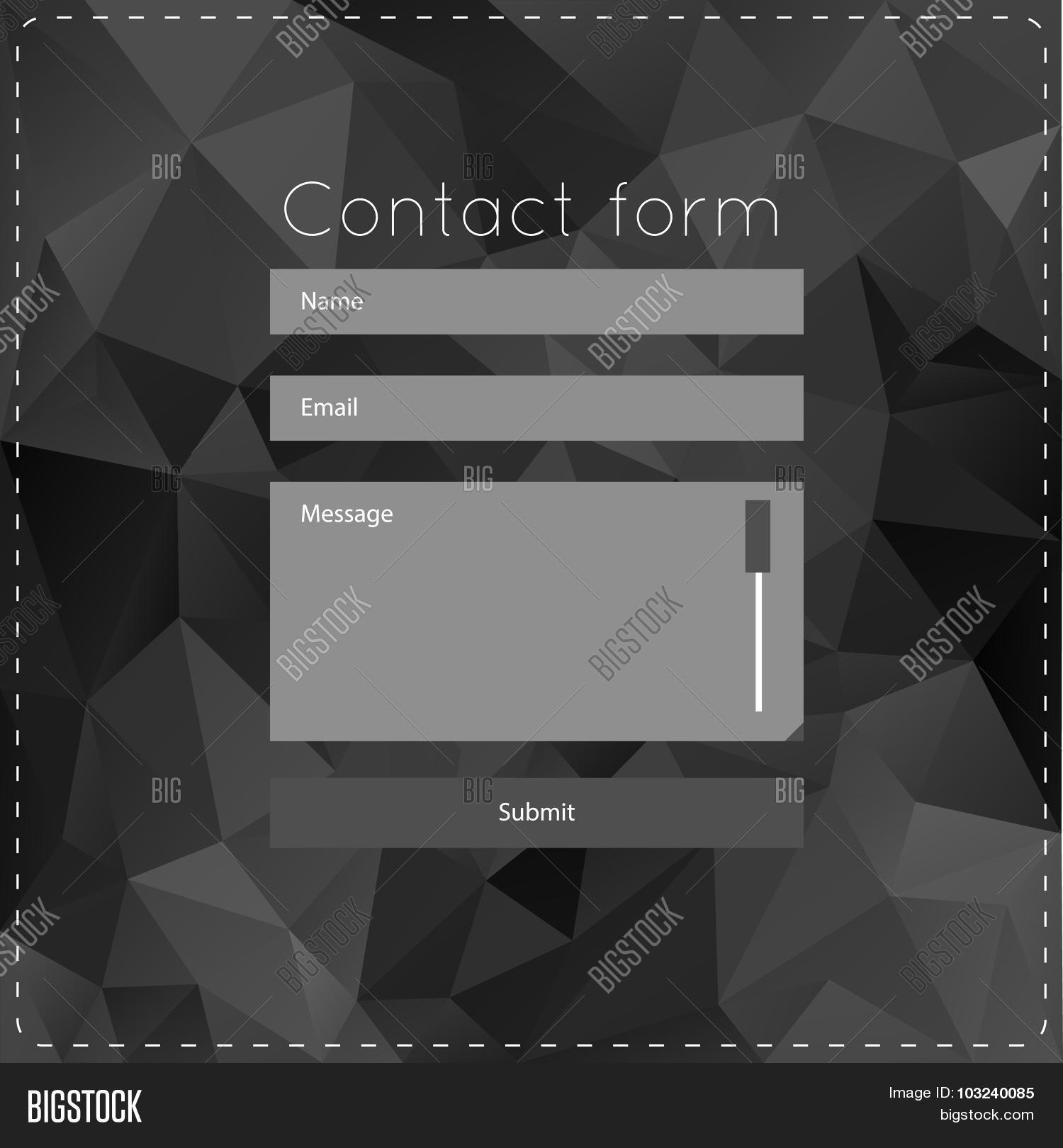 Simple Contact Us Vector & Photo (Free Trial) | Bigstock