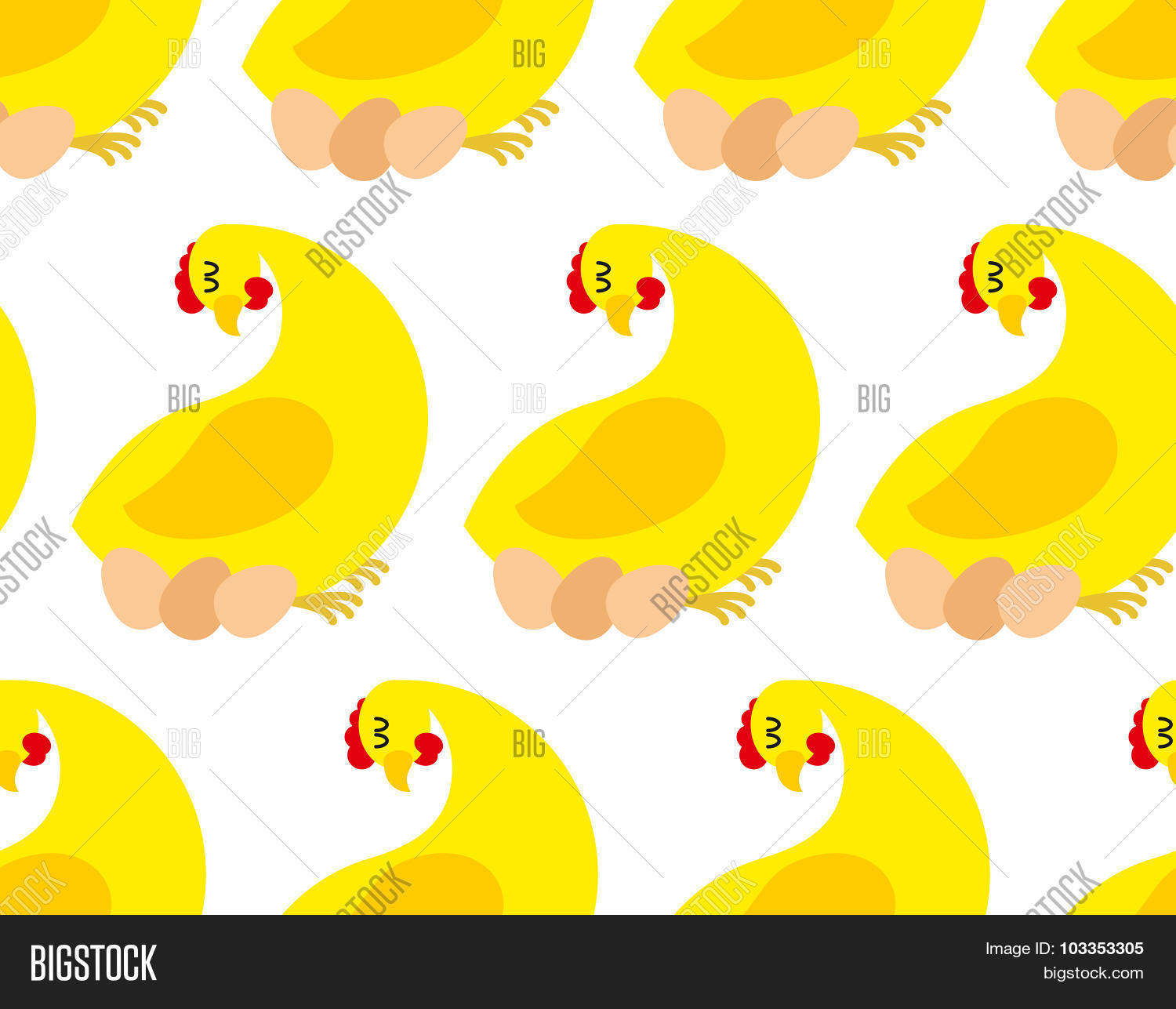 Chicken Farm Seamless Vector & Photo (Free Trial) | Bigstock