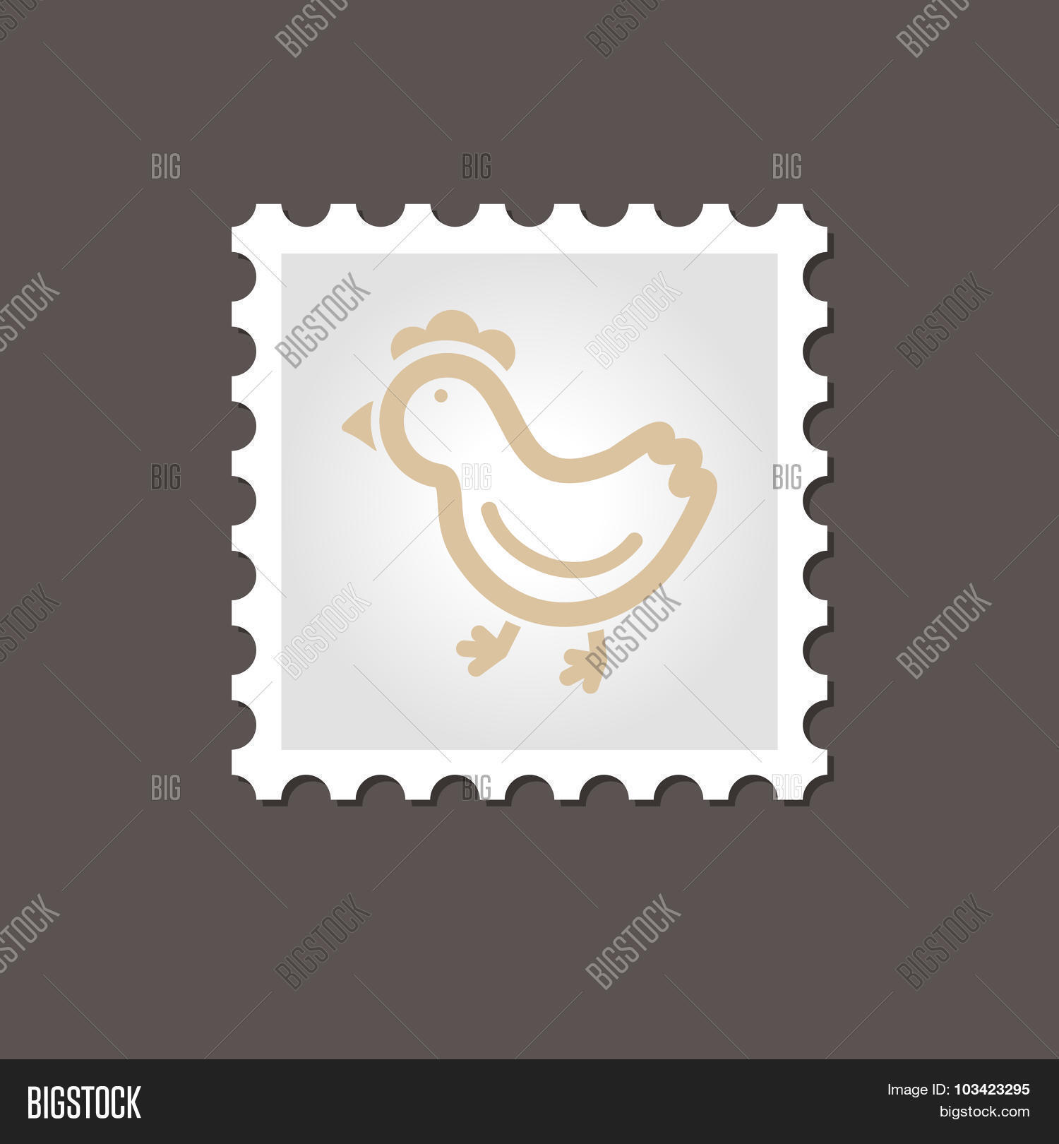 Chicken Stamp. Vector & Photo (Free Trial) | Bigstock