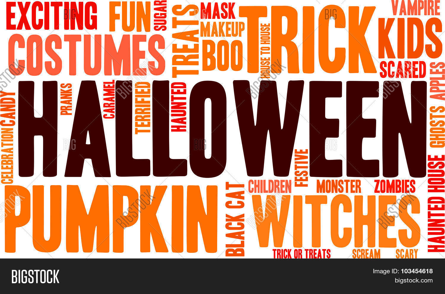 Halloween Word Cloud Vector & Photo (Free Trial) | Bigstock