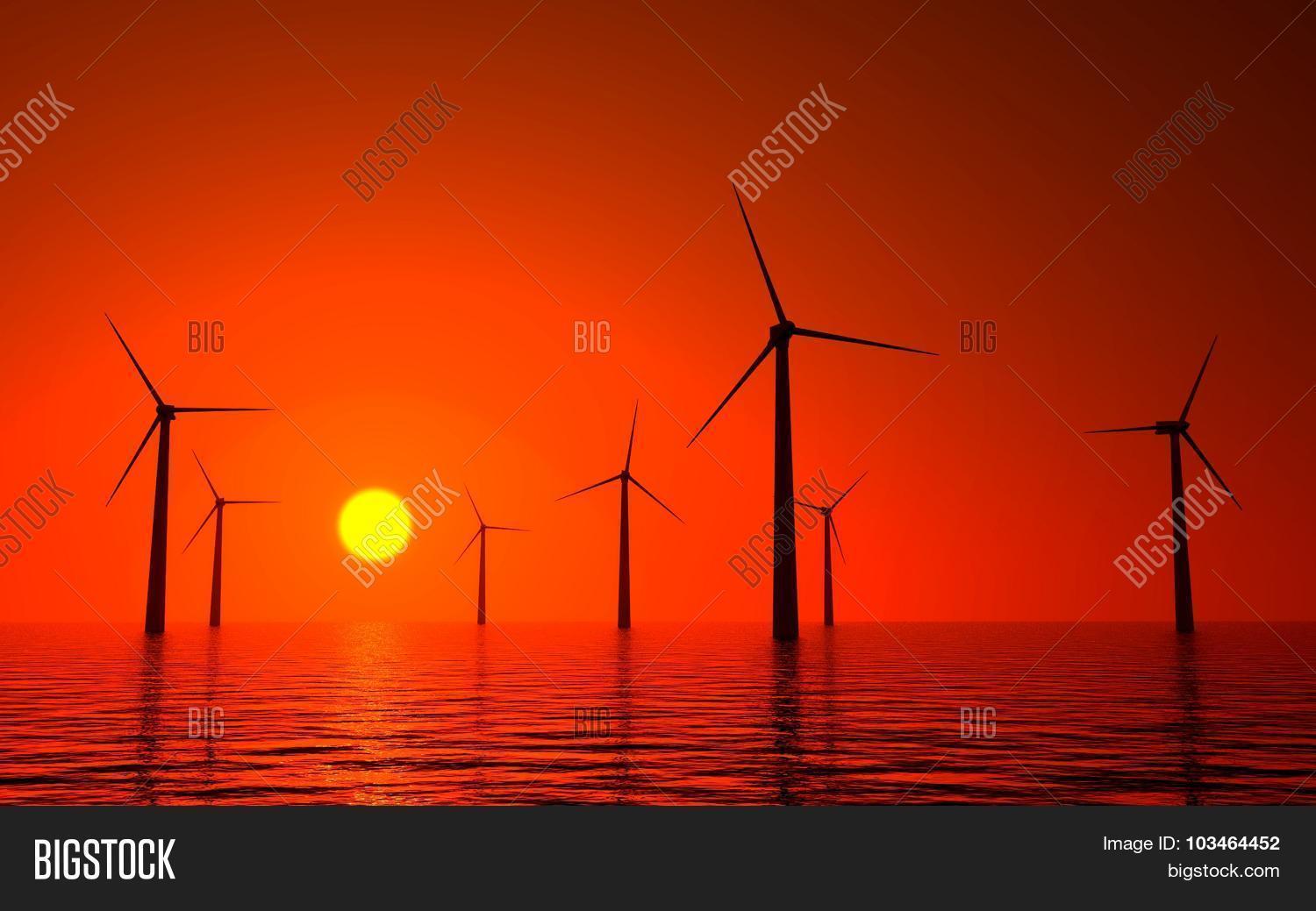 3D Wind Turbines Image & Photo (Free Trial) | Bigstock
