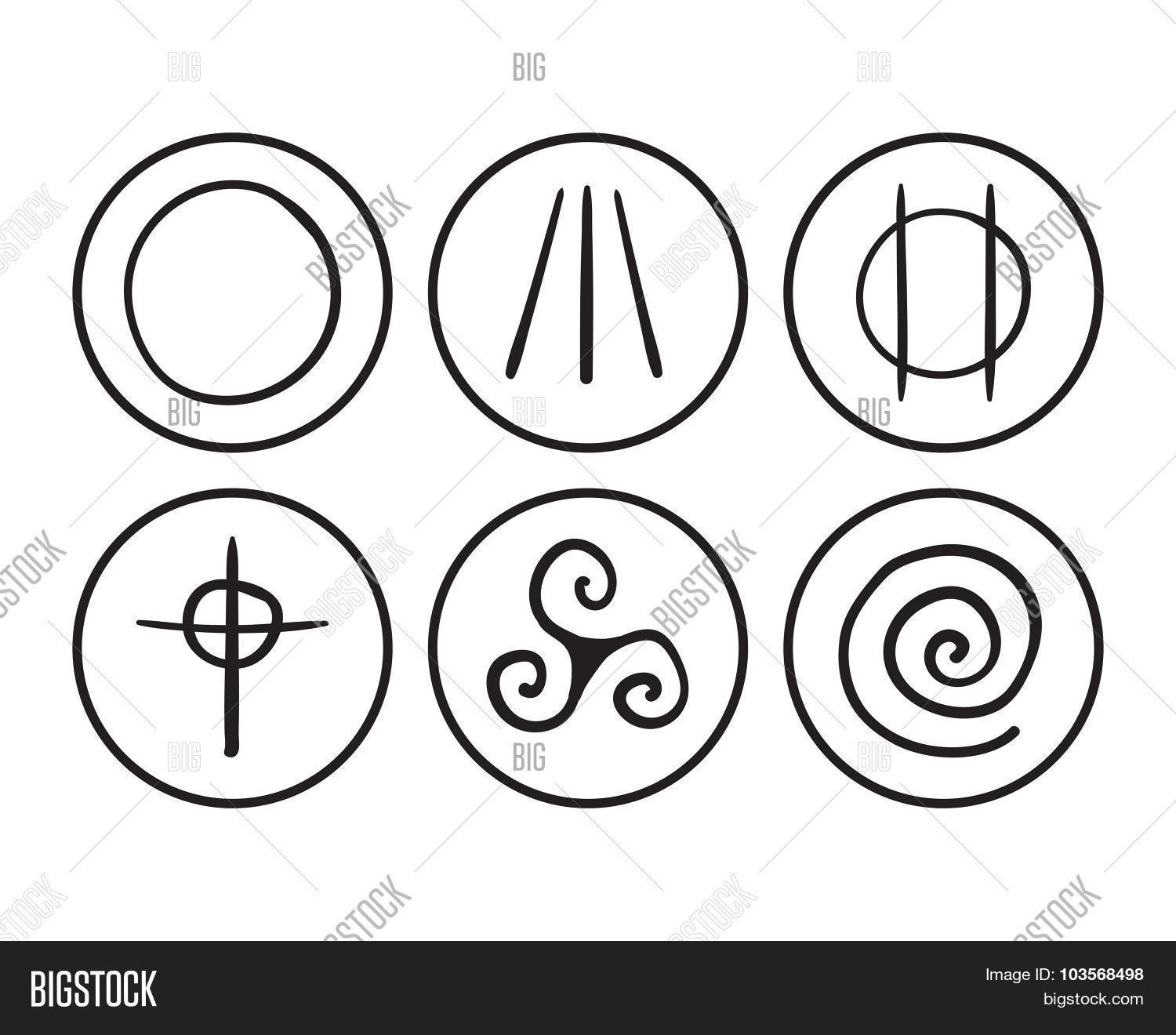 Symbols Druidism Vector & Photo (Free Trial) | Bigstock