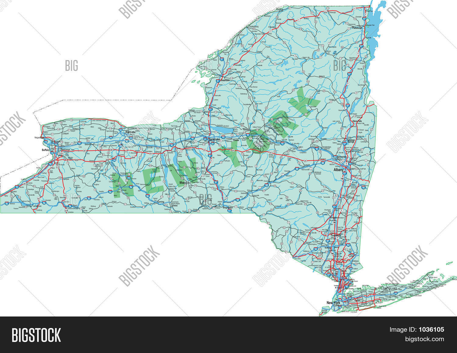 New York Map Image & Photo (Free Trial) | Bigstock