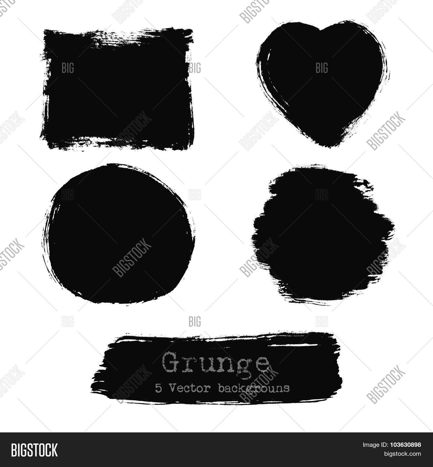 Set Black Ink Vector Vector & Photo (Free Trial) | Bigstock