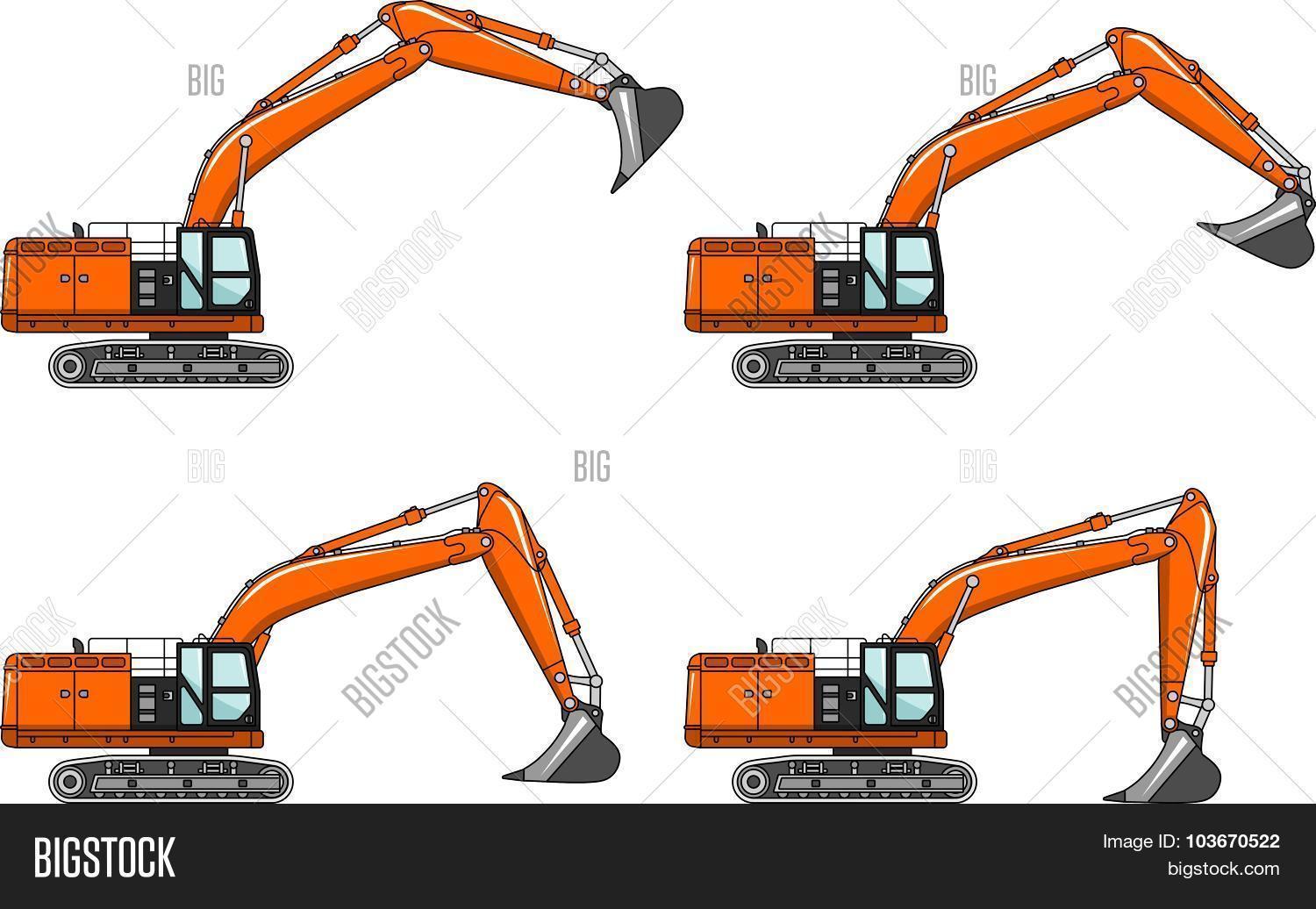 Excavators. Heavy Vector & Photo (Free Trial) | Bigstock