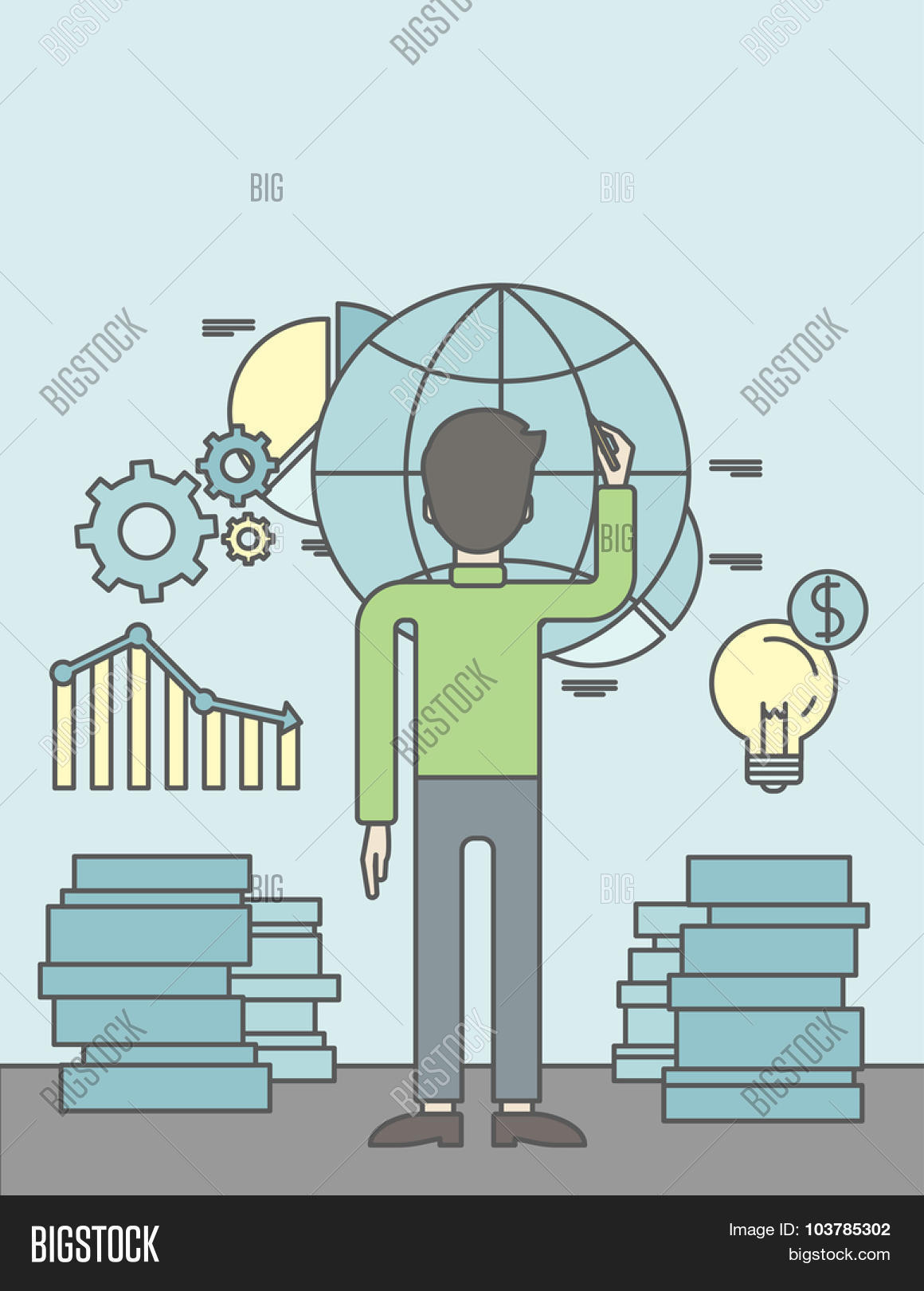 Man Turned Back Vector & Photo (Free Trial) | Bigstock