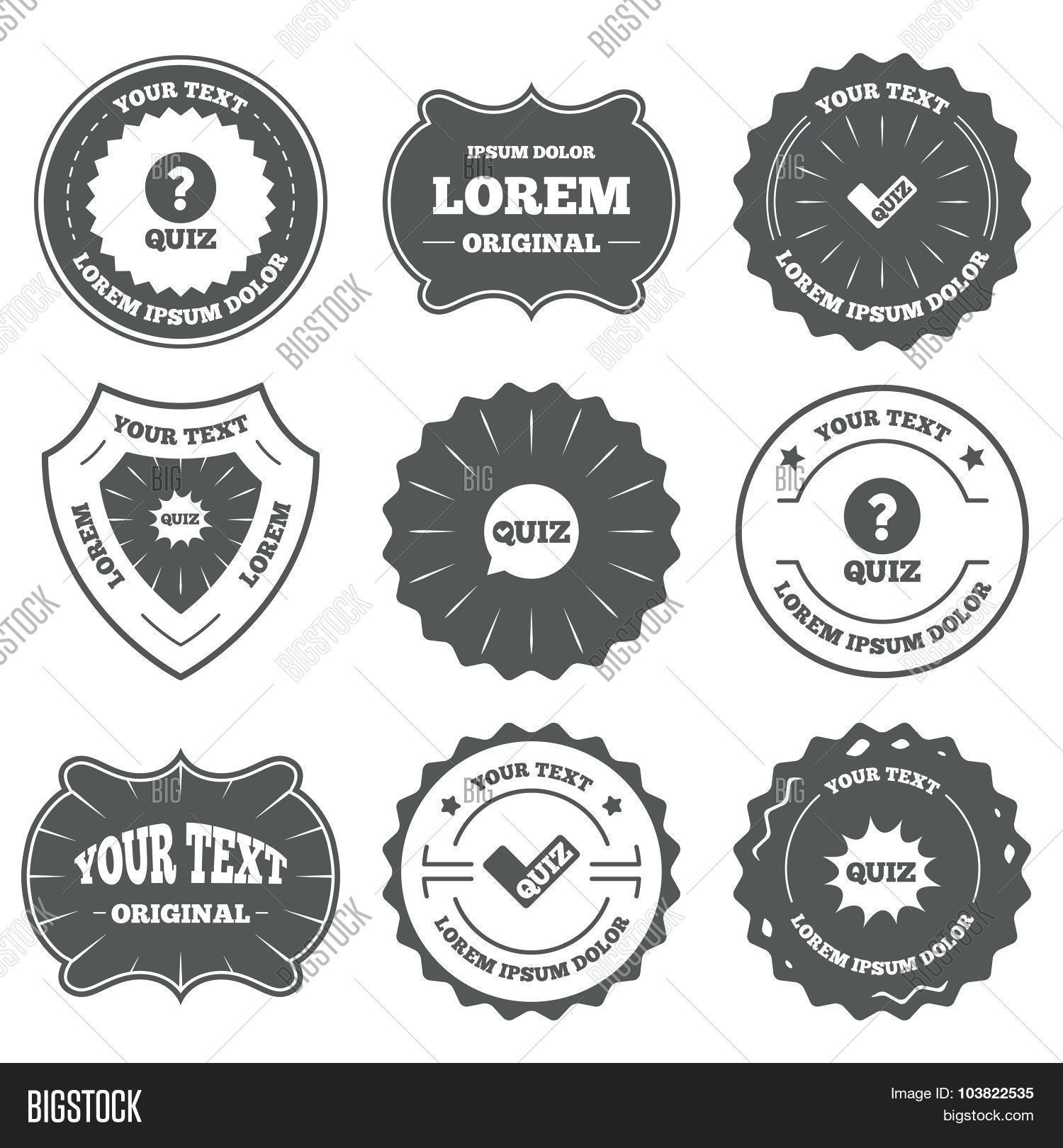 Quiz Icons. Speech Vector & Photo (Free Trial) | Bigstock