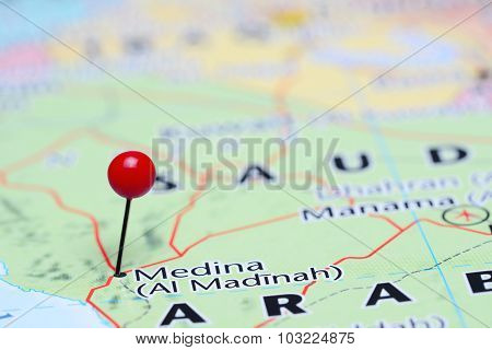 Medina Pinned On Map Image & Photo (Free Trial) | Bigstock