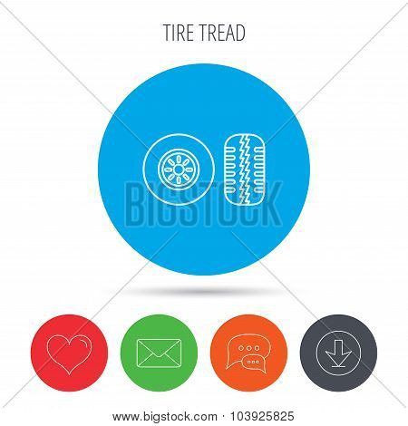 Tire Tread Icon. Car Vector & Photo (Free Trial) | Bigstock