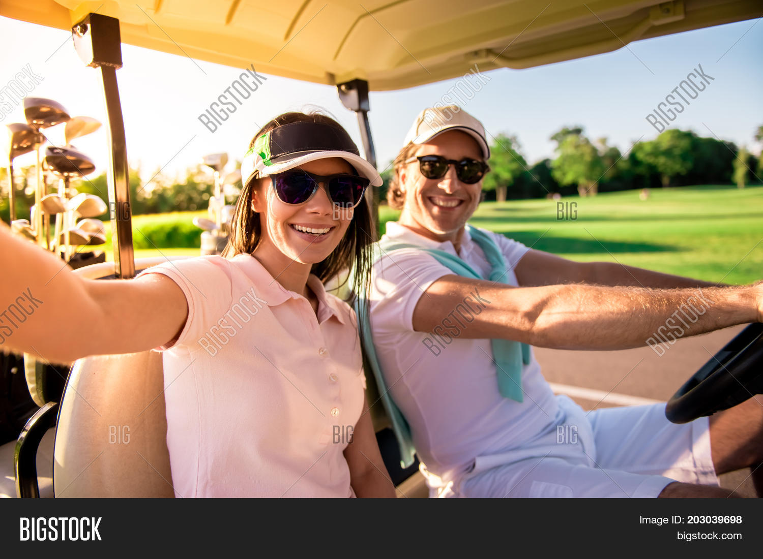 Couple Playing Golf Image & Photo (Free Trial) | Bigstock