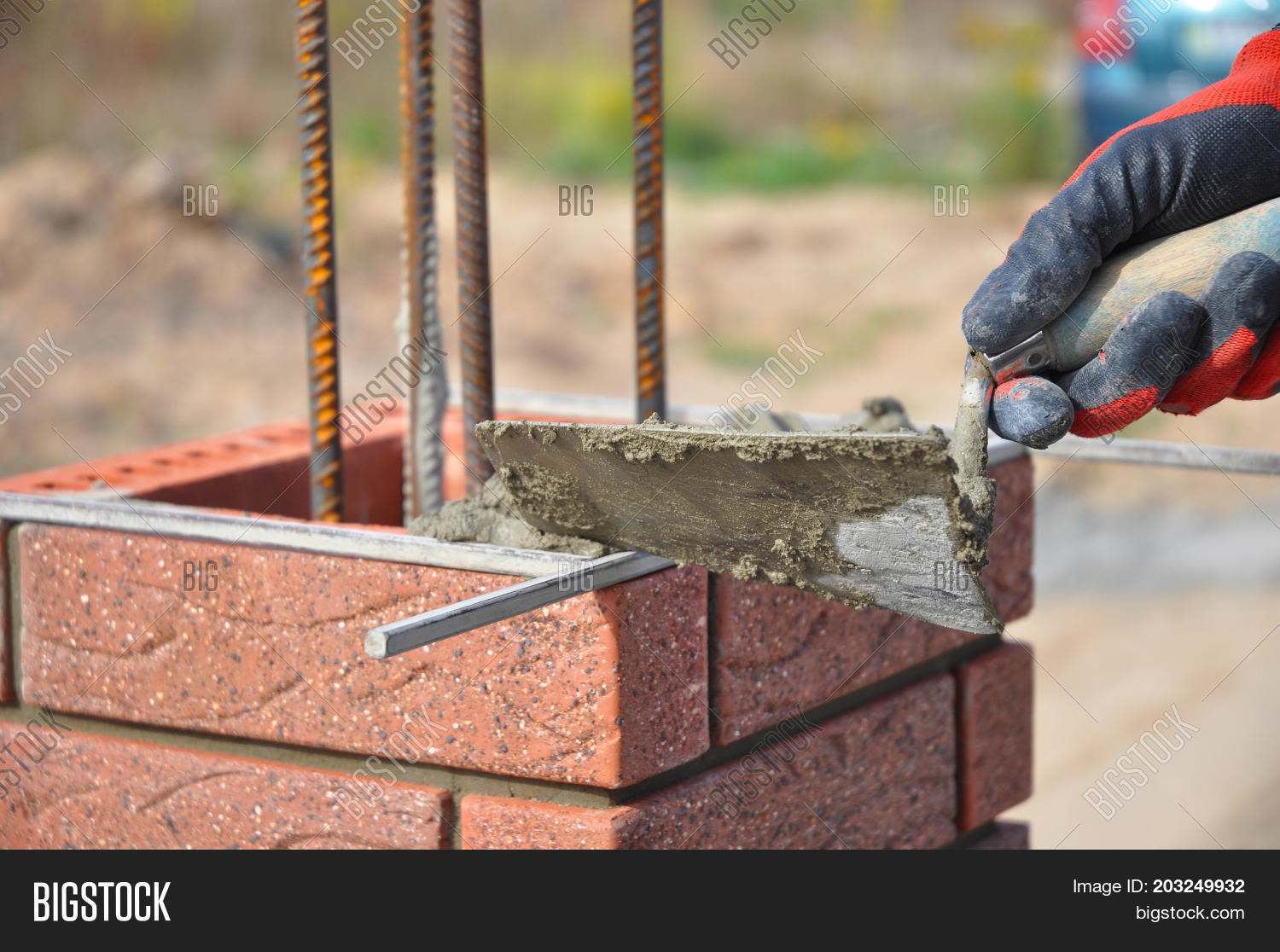 Bricklaying Closeup. Image & Photo (Free Trial) | Bigstock