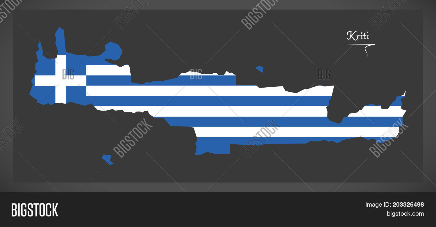 Kriti Map Greece Greek Image & Photo (Free Trial) | Bigstock