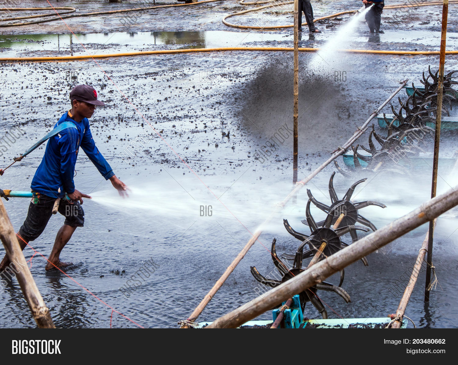Cleaning Mud Bottom Image & Photo (Free Trial) | Bigstock