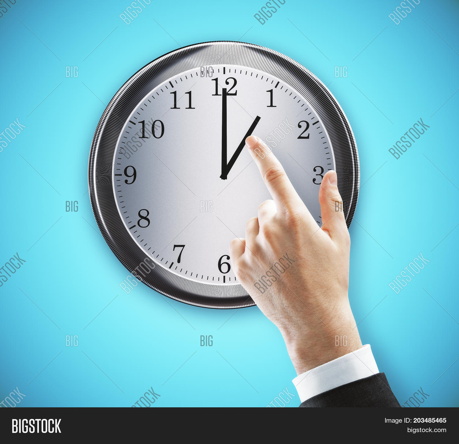 Hand Pointing Clock On Image & Photo (Free Trial) | Bigstock