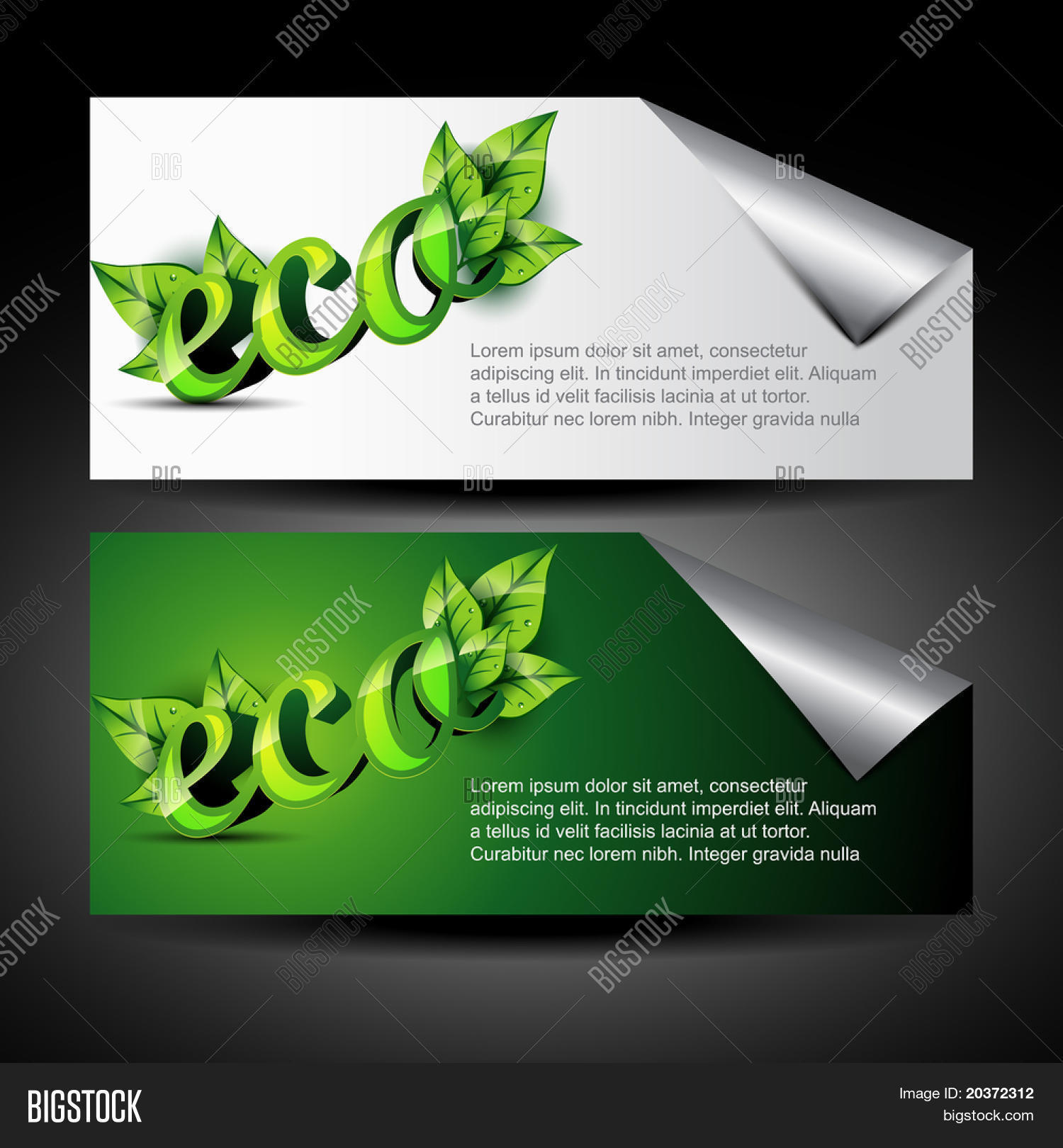 Two Vector Eco Banner Vector & Photo (Free Trial) | Bigstock