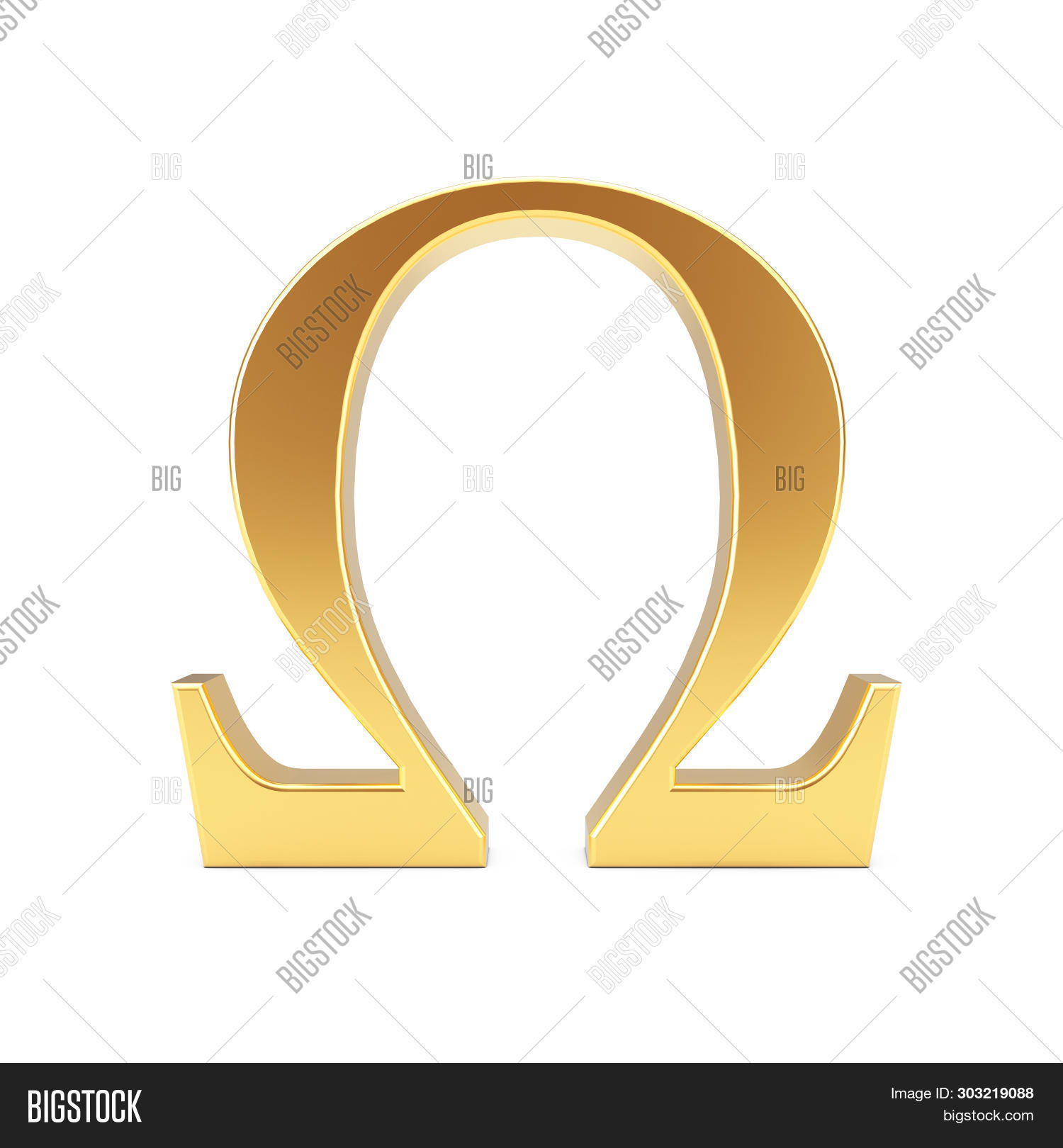 Golden Greek Omega Image & Photo (Free Trial) | Bigstock