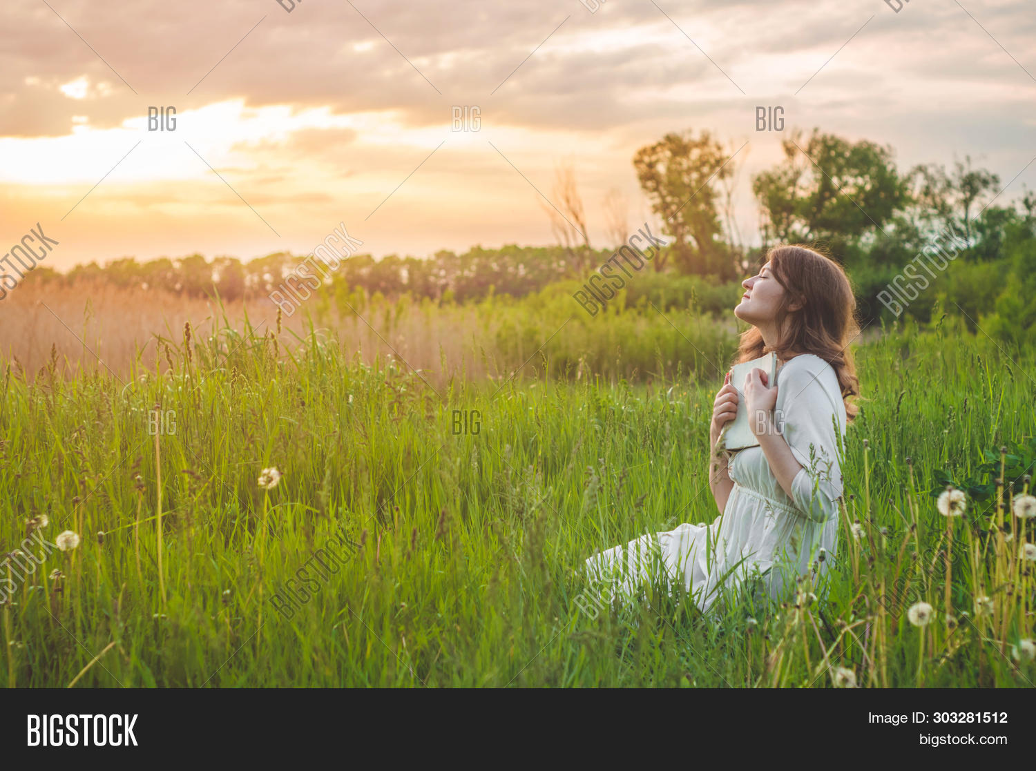 Beautiful Girl Field Image & Photo (Free Trial) | Bigstock