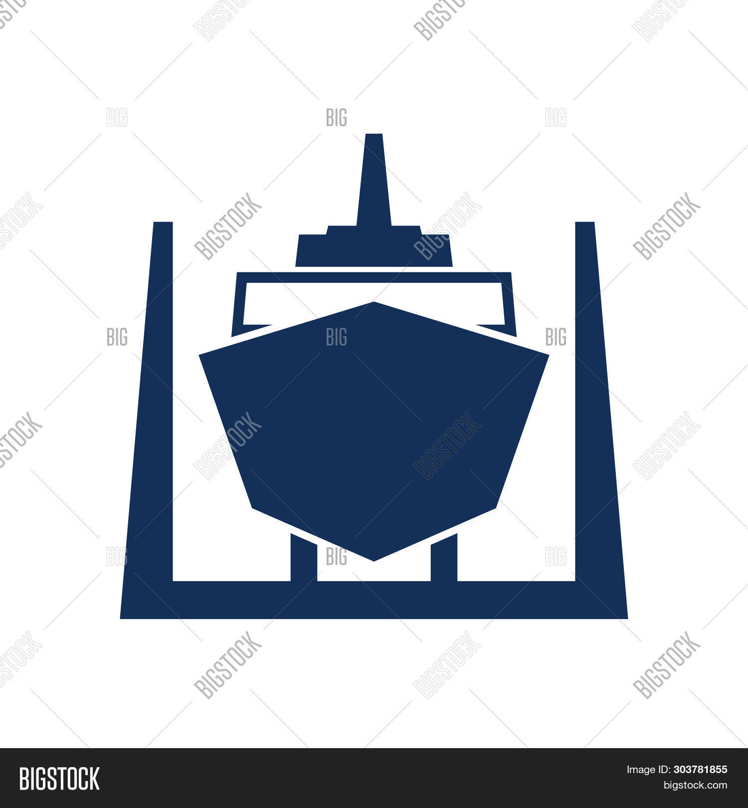 Ship Dry Dock Icon. Image & Photo (Free Trial) | Bigstock