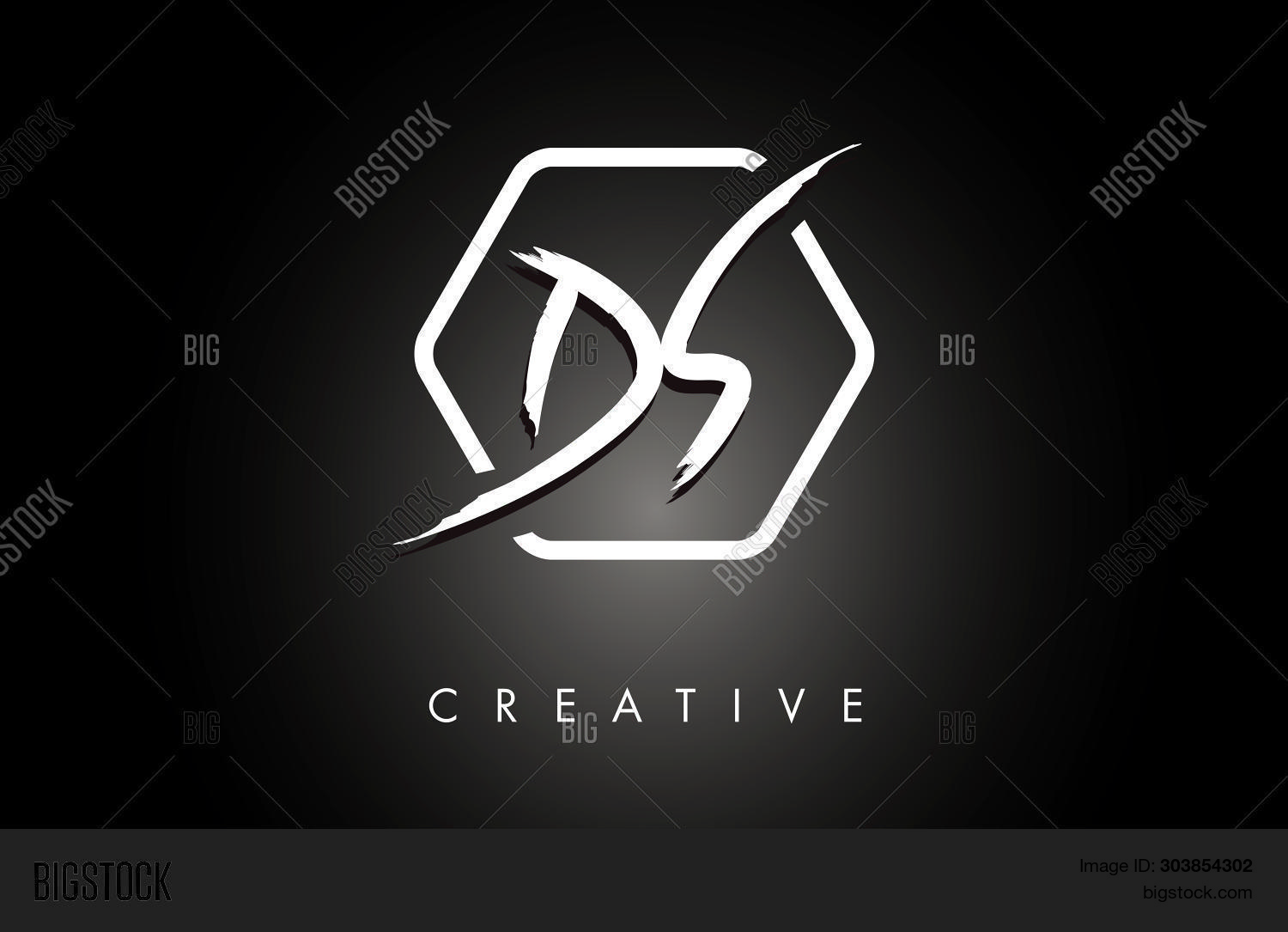 Ds D S Brushed Vector Vector & Photo (Free Trial) | Bigstock