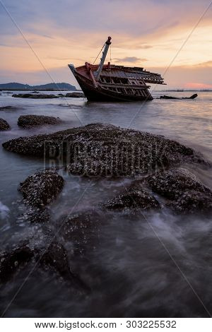 Shipwreck Rocks During Image & Photo (Free Trial) | Bigstock