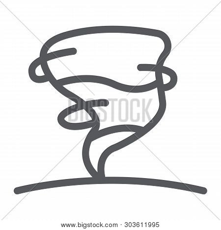 Hurricane Line Icon, Vector & Photo (Free Trial) | Bigstock