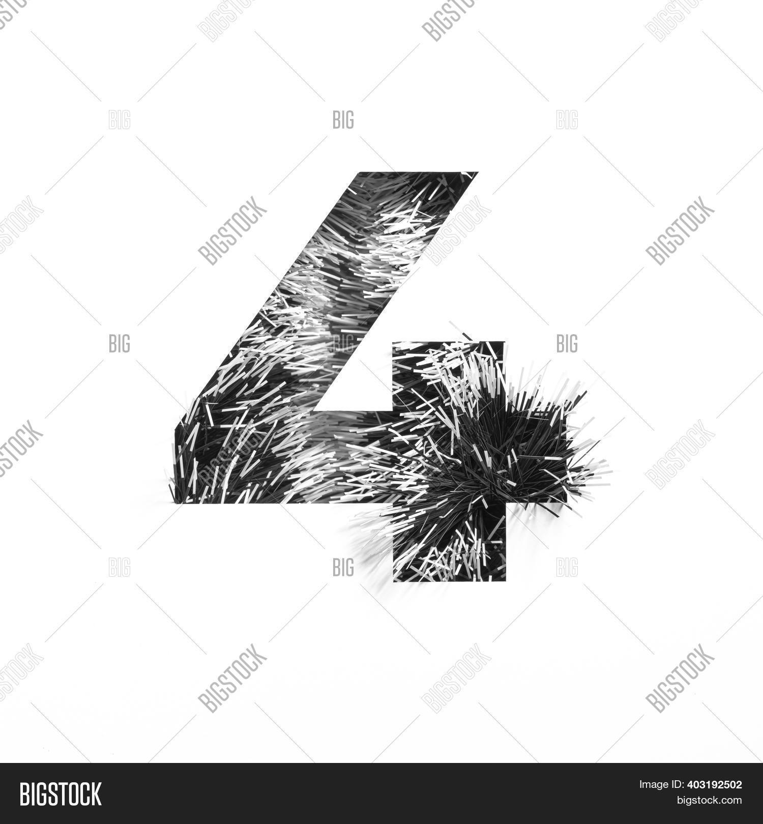 Black Number Four Made Image & Photo (Free Trial) | Bigstock