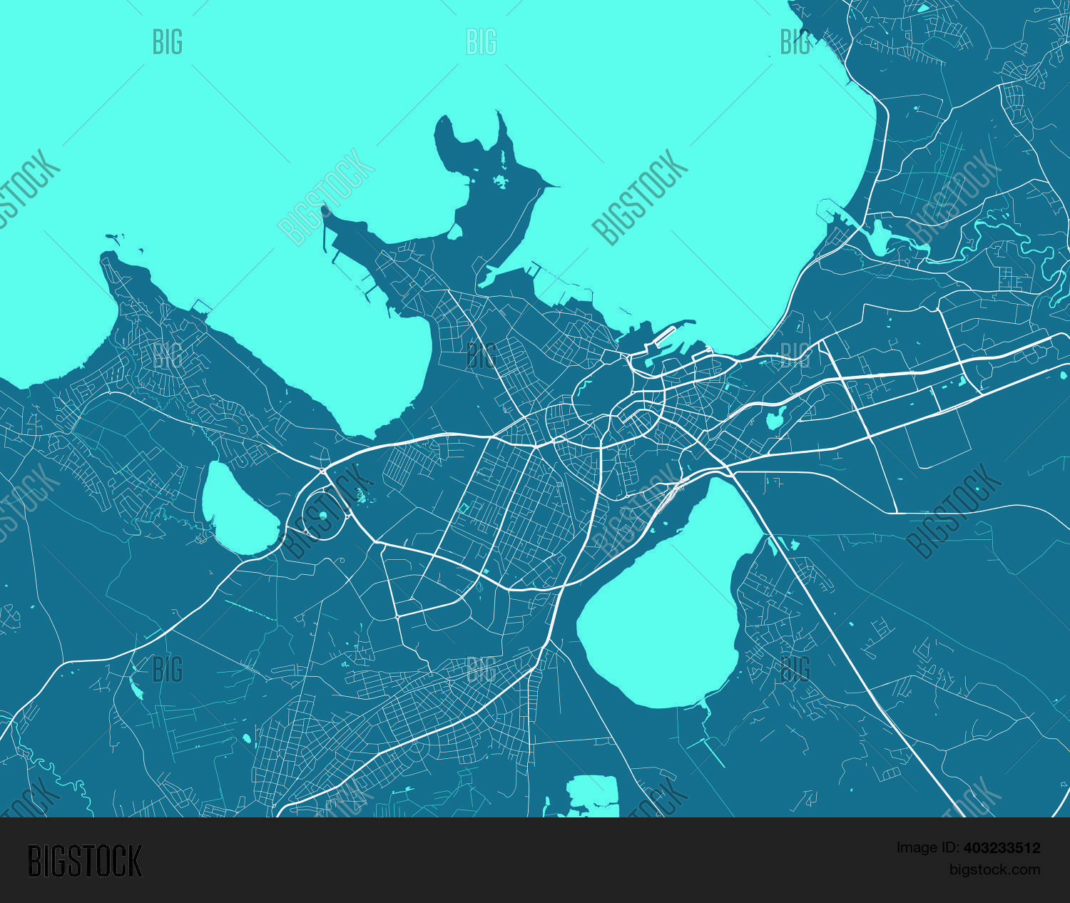 Detailed Map Tallinn Vector & Photo (Free Trial) | Bigstock