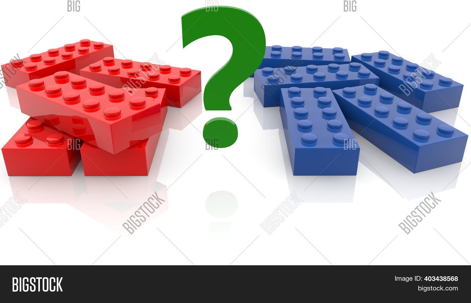Two Piles Toy Bricks Image & Photo (Free Trial) | Bigstock