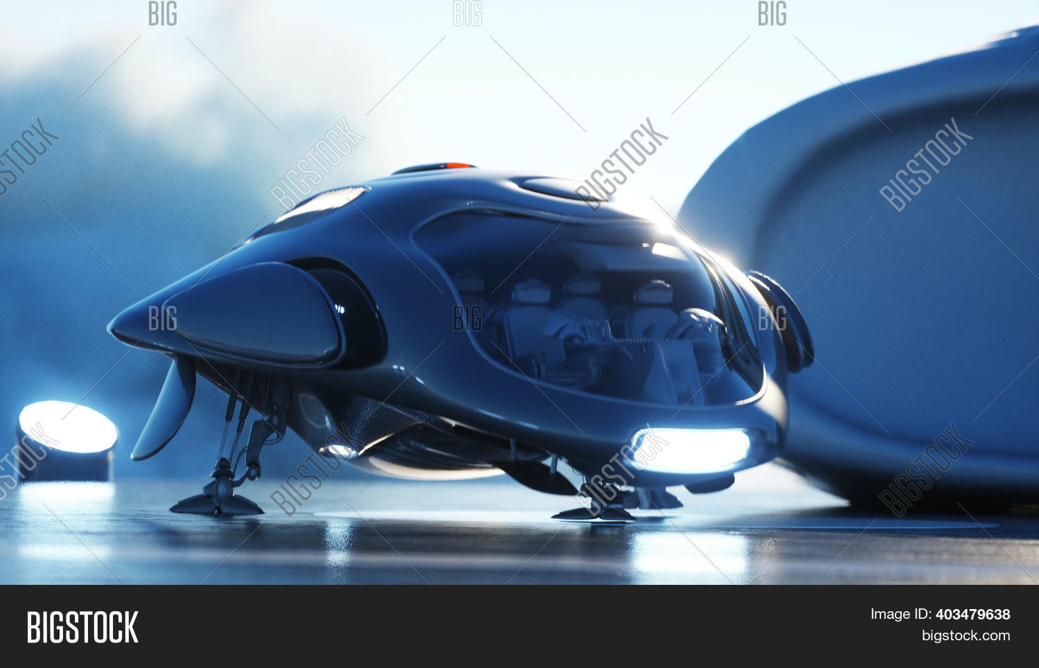 Futuristic Ship Lands Image & Photo (Free Trial) | Bigstock