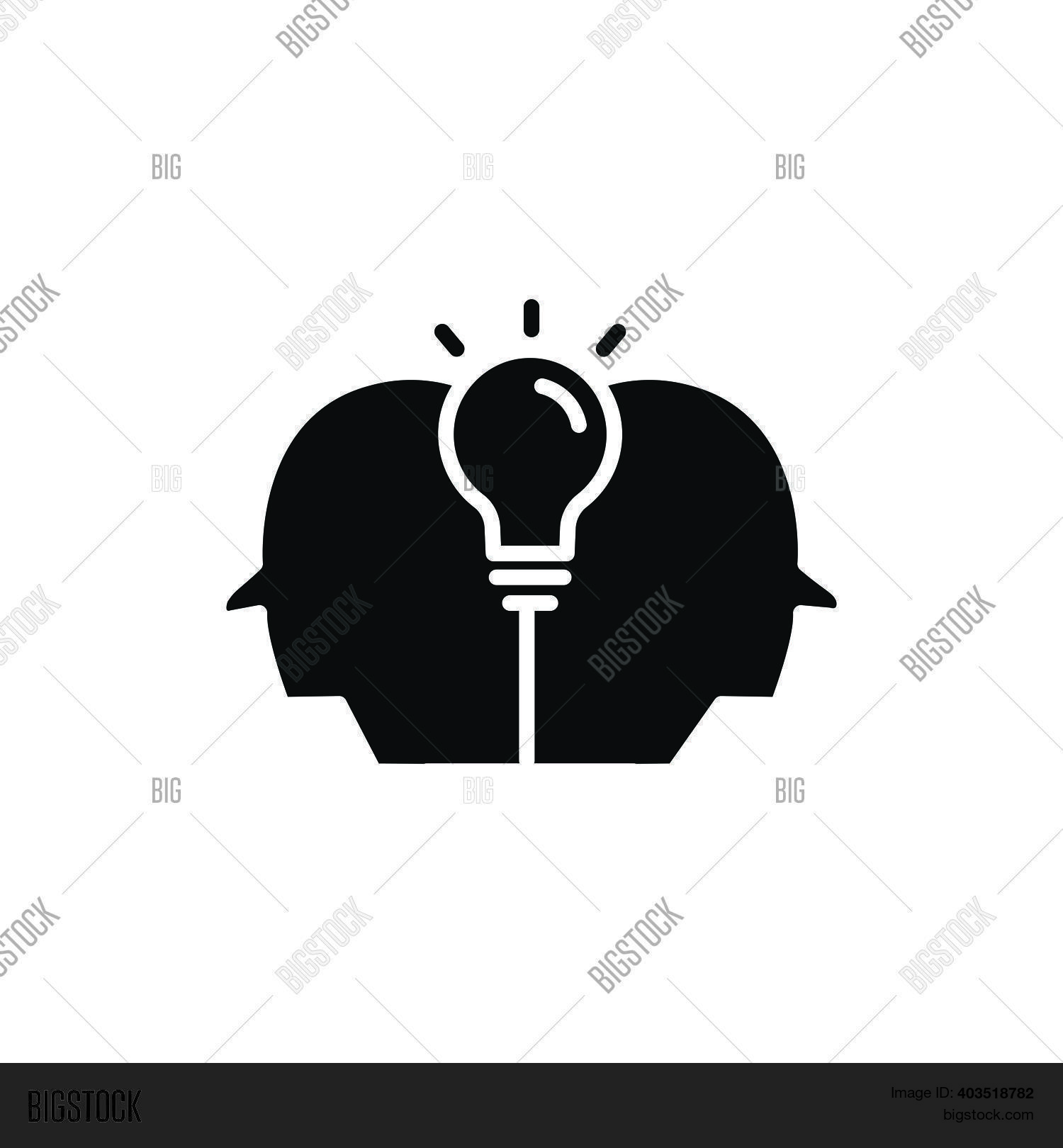 Head Icon Light Bulb Vector & Photo (Free Trial) | Bigstock