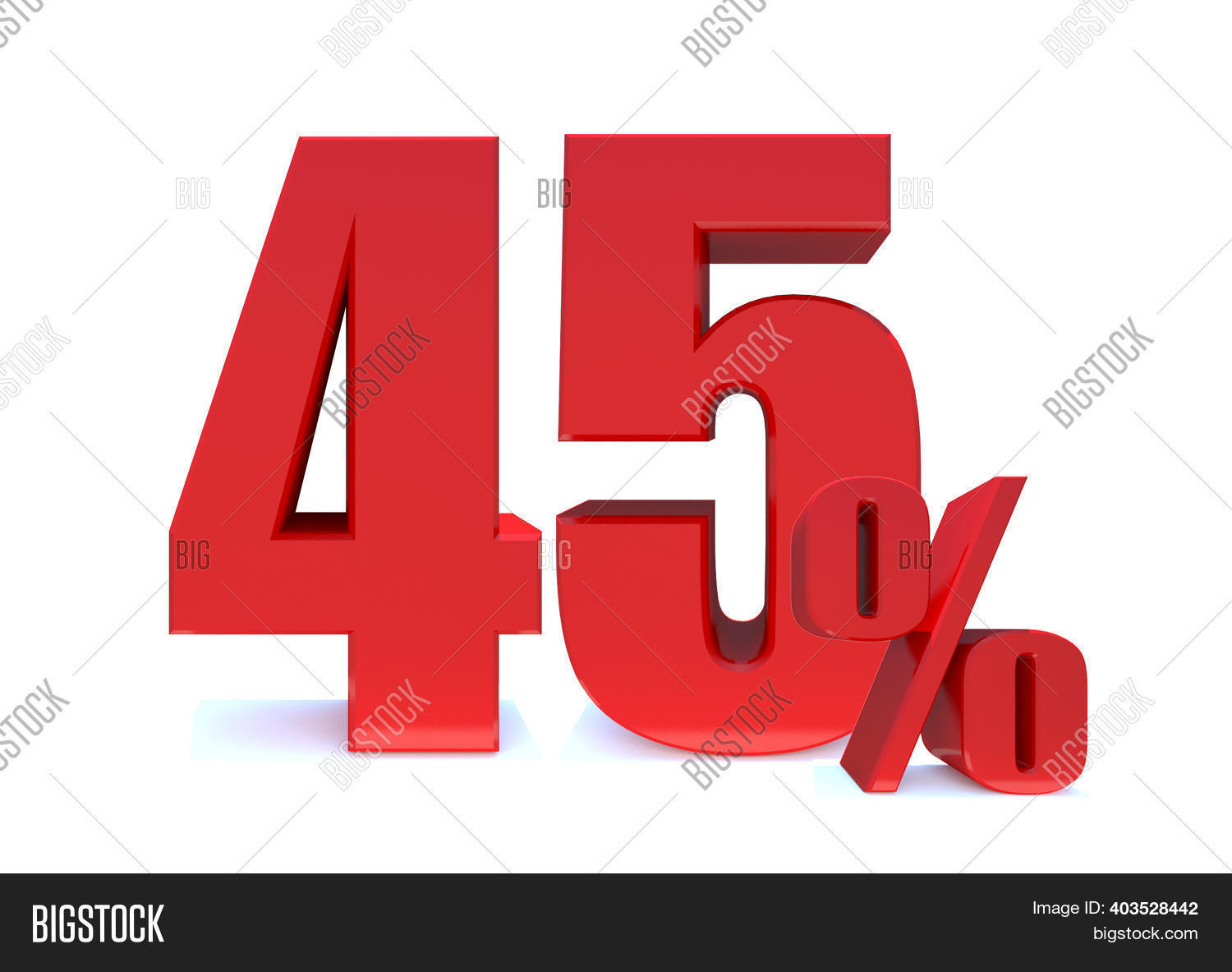 45 Percent Off 3d Sign Image & Photo (Free Trial) | Bigstock