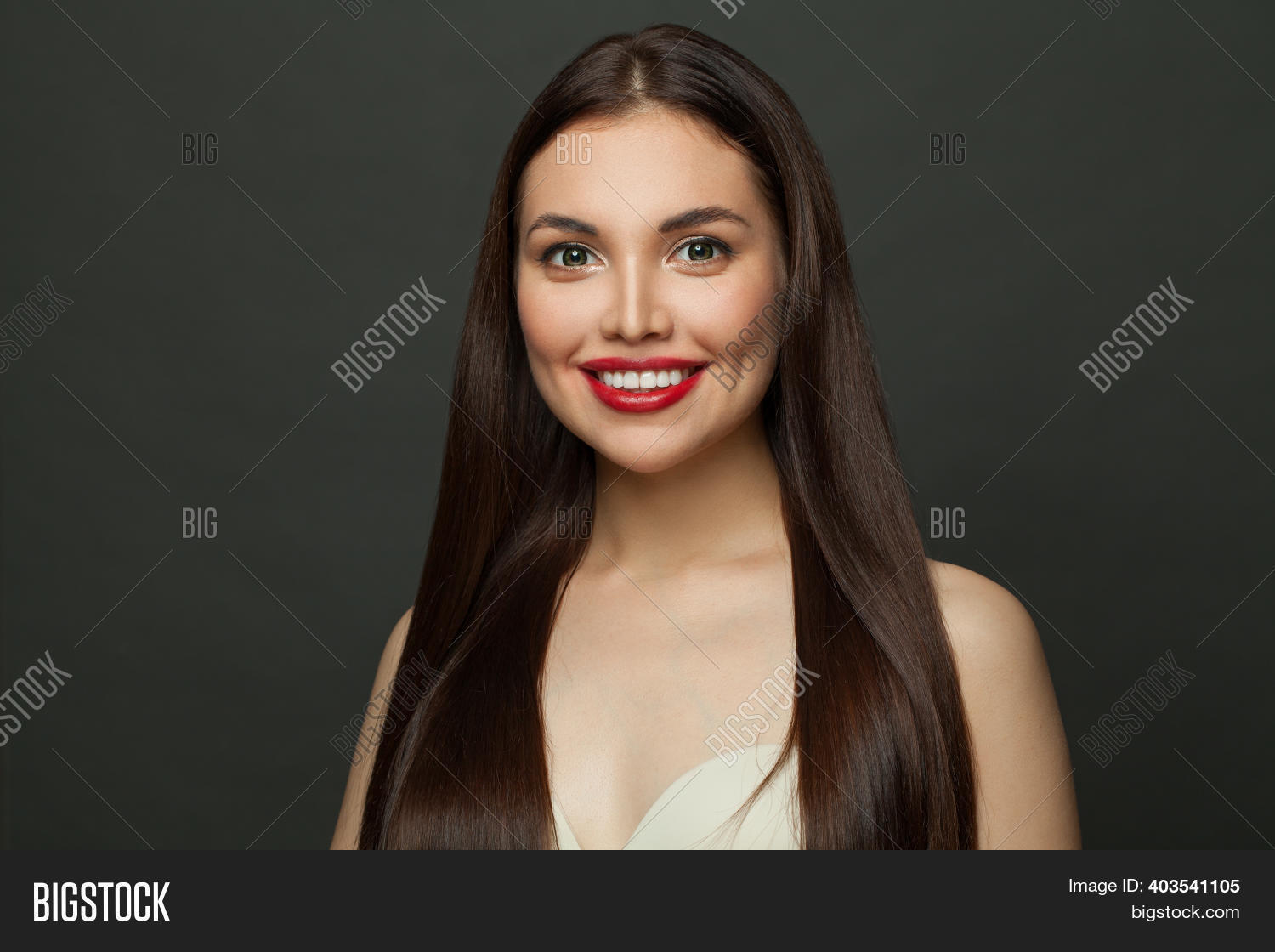 Smiling Brunette Model Image & Photo (Free Trial) | Bigstock