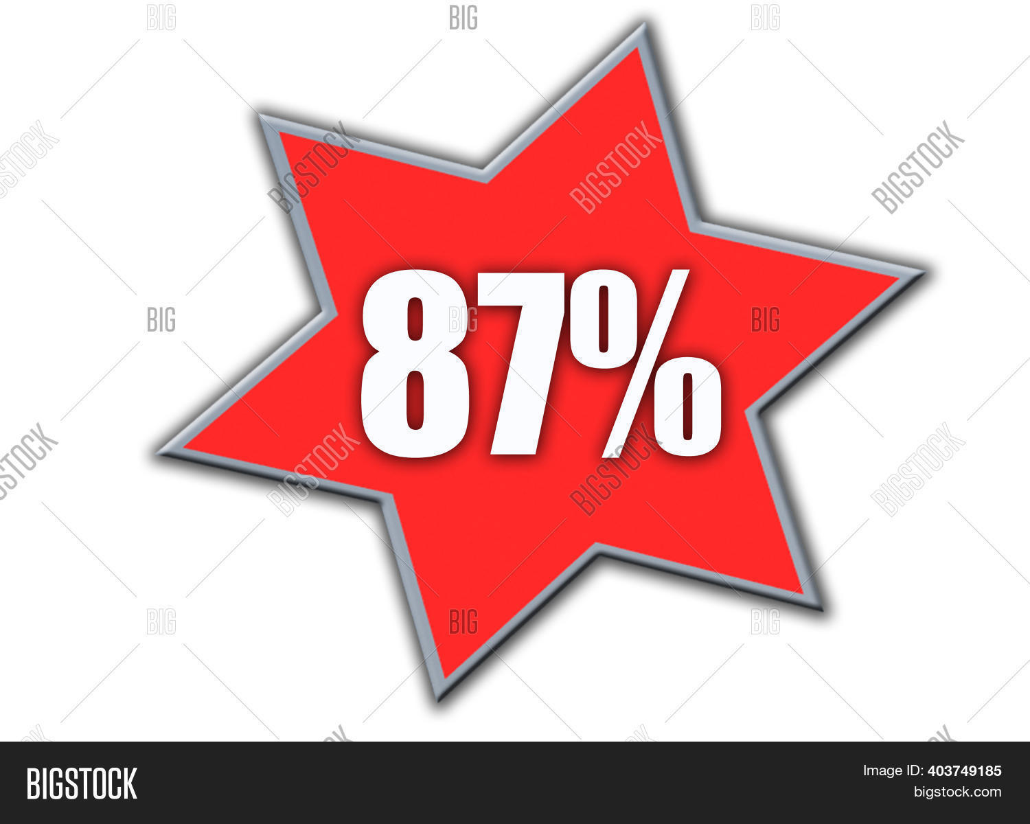 87 Percent Off 3d Sign Image & Photo (Free Trial) | Bigstock
