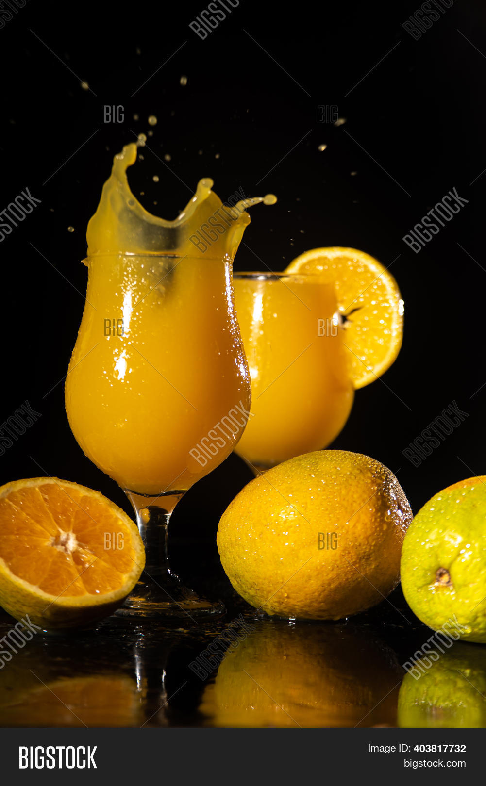 Glass Of Orange Juice Splash