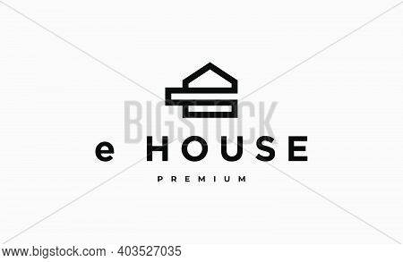 Letter E House Logo Vector & Photo (Free Trial) | Bigstock