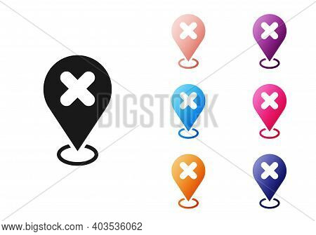 Black Map Pin Cross Vector & Photo (Free Trial) | Bigstock