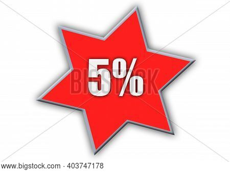 5 Percent Off 3d Sign Image & Photo (Free Trial) | Bigstock