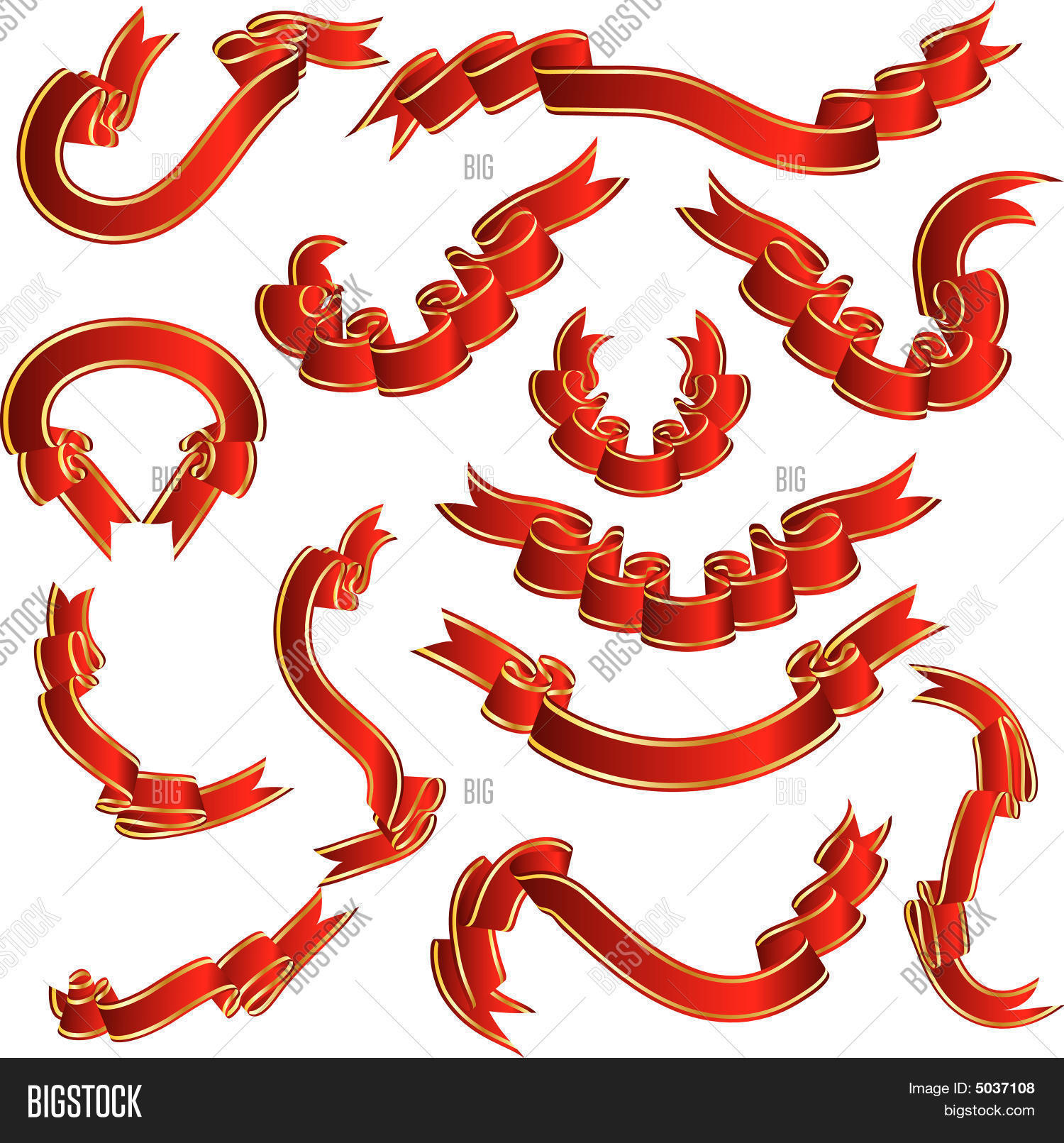 Ribbons Curved Vector & Photo (Free Trial) | Bigstock
