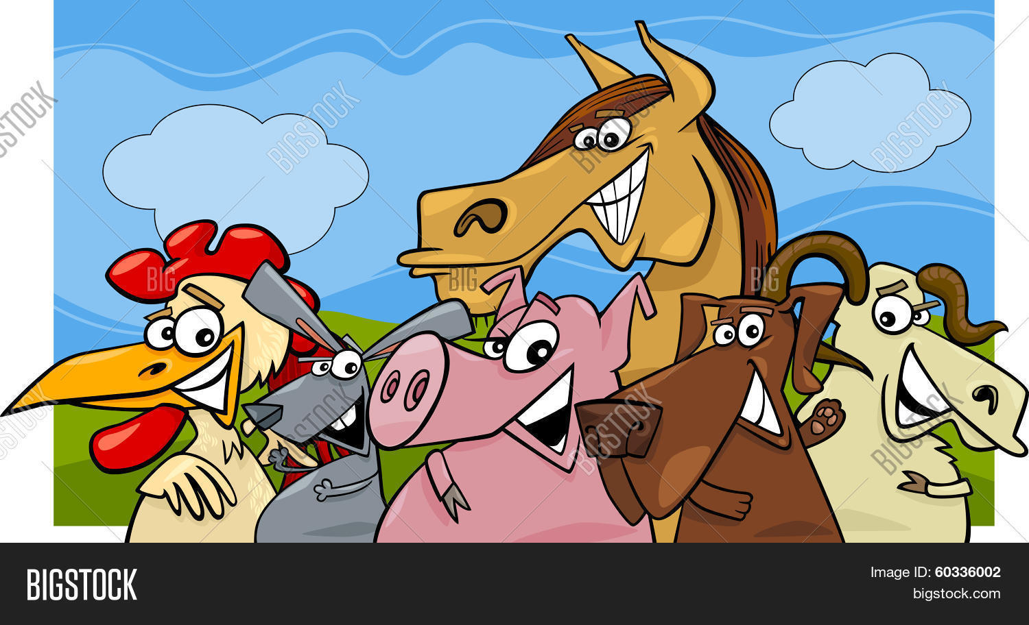 Farm Animals Cartoon Vector & Photo (Free Trial) | Bigstock