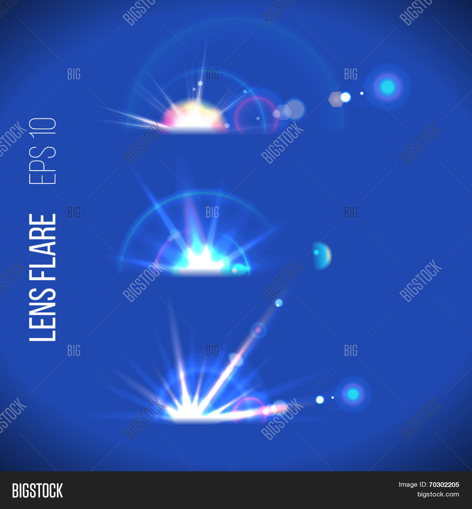 3 Lens Flare Icons Vector & Photo (Free Trial) | Bigstock